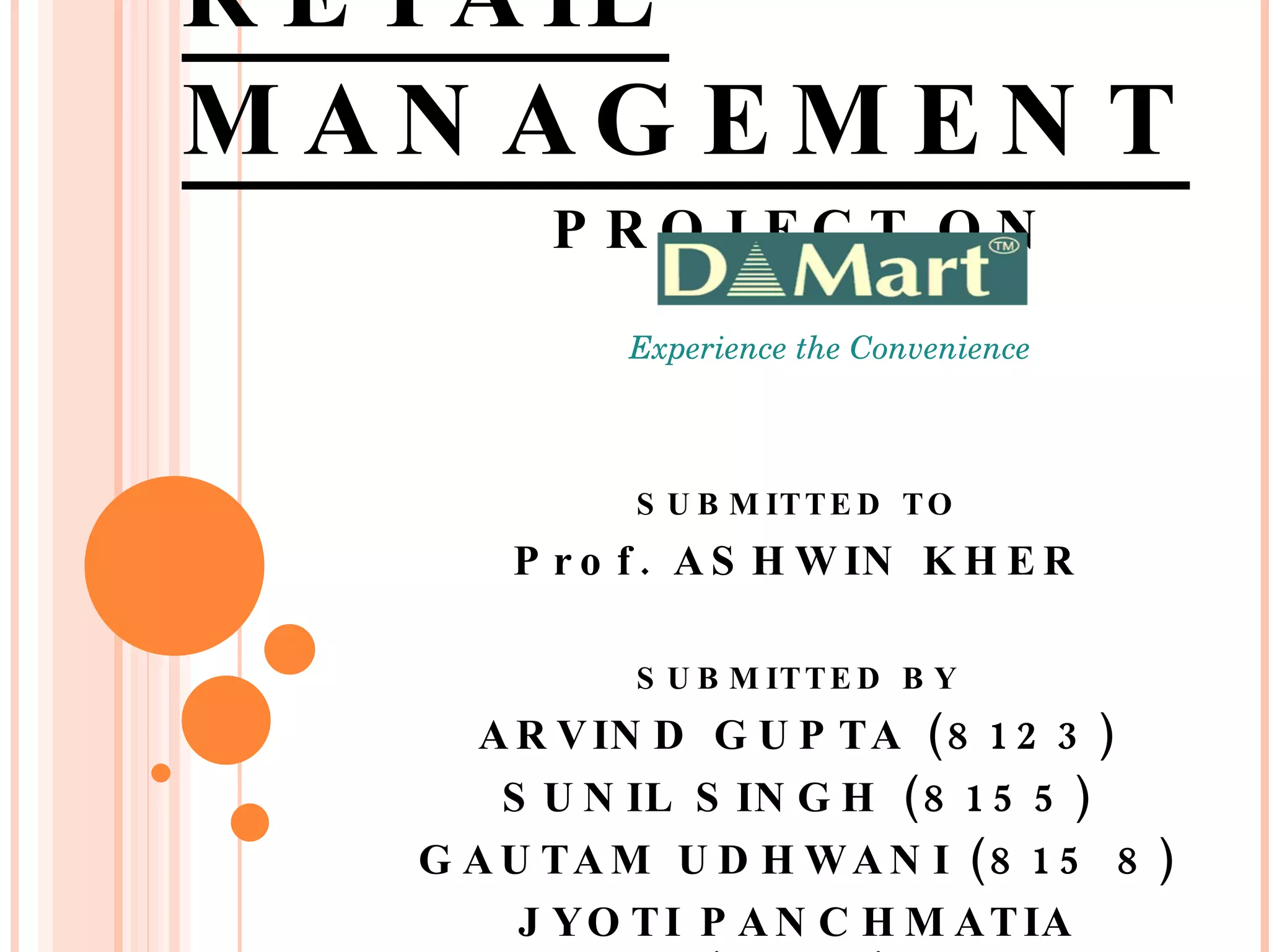 Dmart Final | PPT