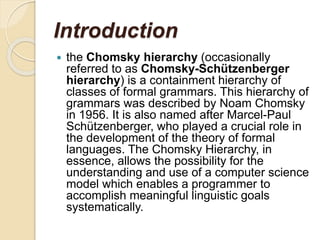 FINITE STATE MACHINE AND CHOMSKY HIERARCHY | PPSX