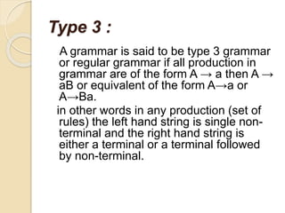 FINITE STATE MACHINE AND CHOMSKY HIERARCHY | PPSX