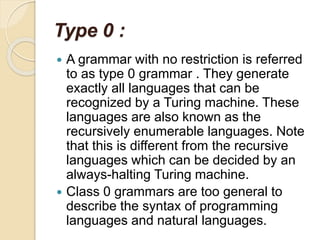 FINITE STATE MACHINE AND CHOMSKY HIERARCHY | PPSX