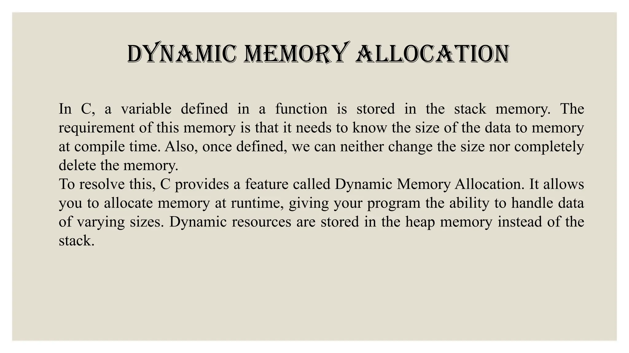 Dynamic memeory allocation DMA (dyunamic momory .pptx