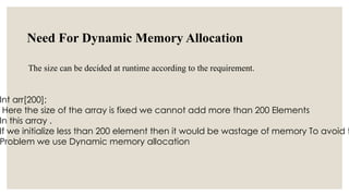 Dynamic memeory allocation DMA (dyunamic momory .pptx