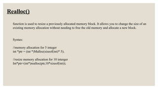 Dynamic memeory allocation DMA (dyunamic momory .pptx