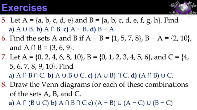Discrete mathematics for diploma students | PPT