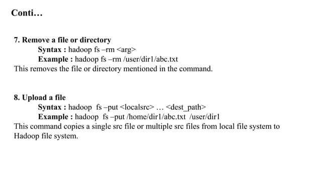 Top 10 Hadoop Shell Commands | PPTX | Operating Systems | Computer Software and Applications