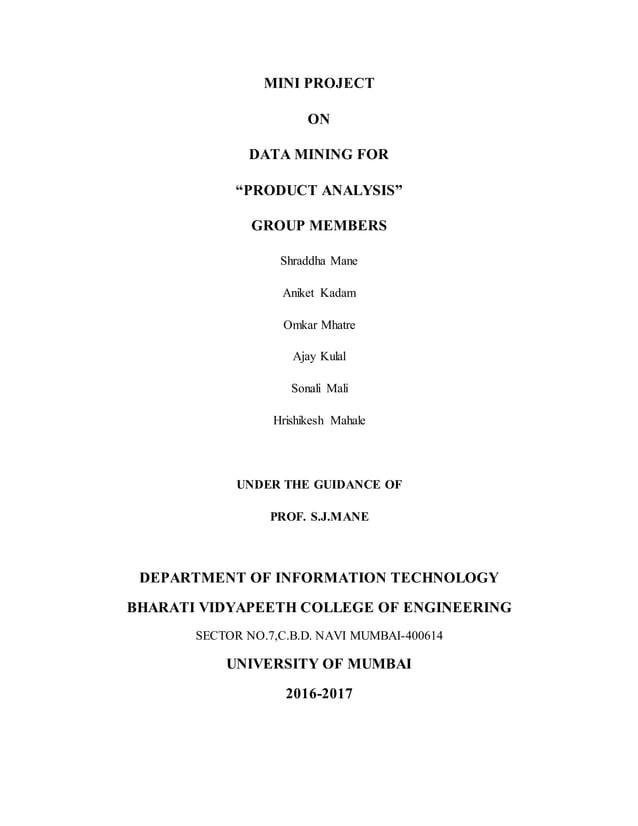 Dmbi project doc2 | PDF