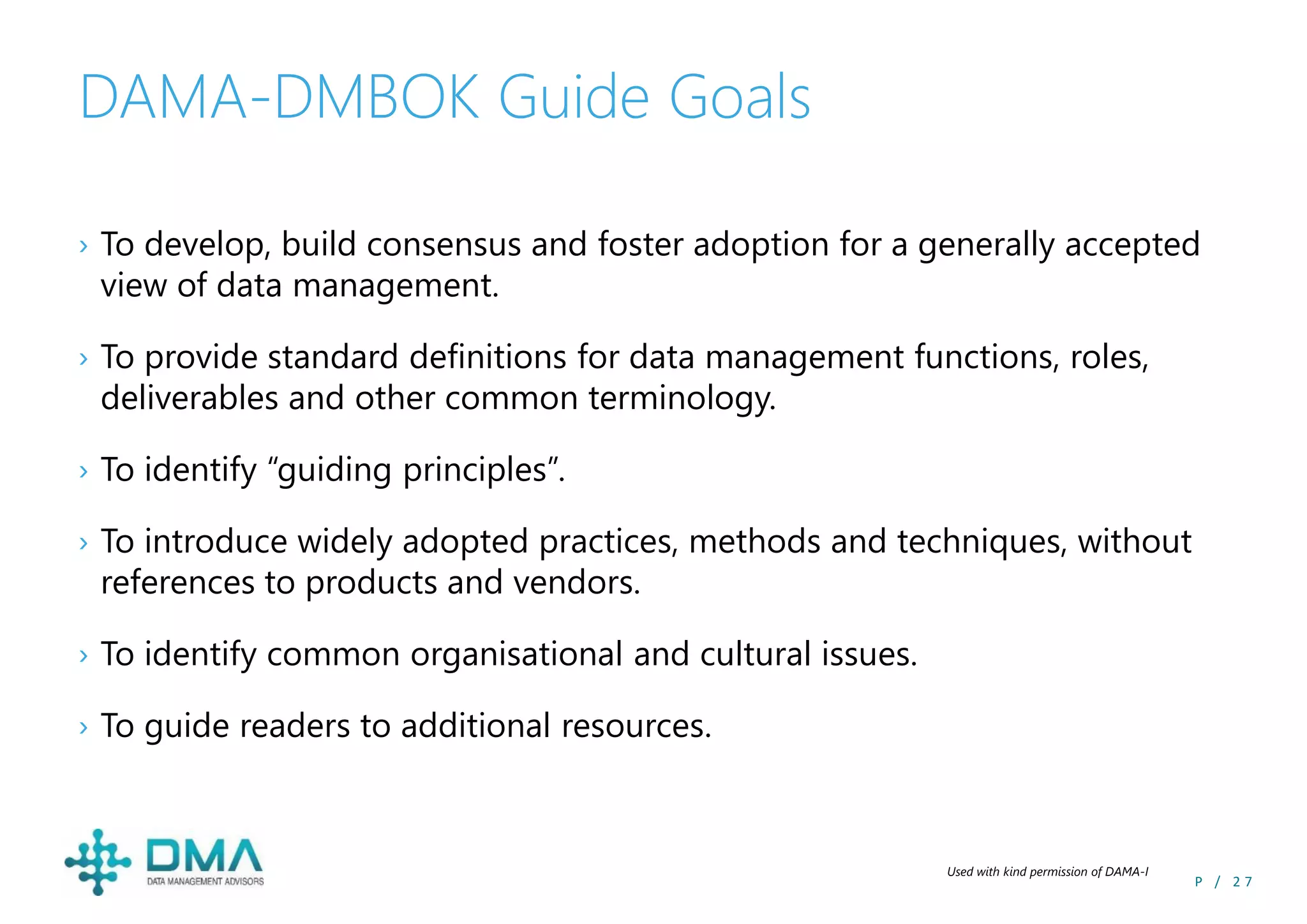 DMBOK 2.0 and other frameworks including TOGAF & COBIT - keynote from ...