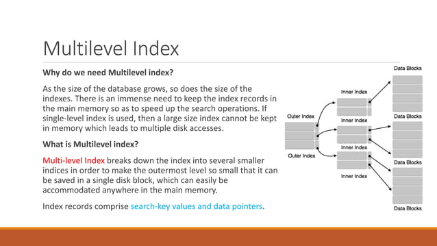 DMBS Indexes.pptx | Databases | Computer Software and Applications