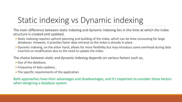 DMBS Indexes.pptx | Databases | Computer Software and Applications