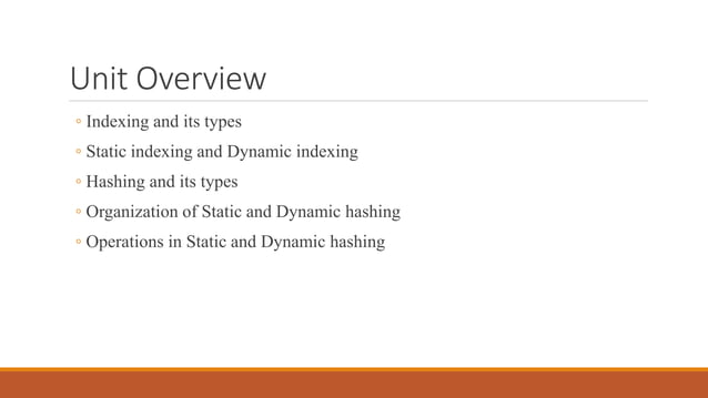 DMBS Indexes.pptx | Databases | Computer Software and Applications