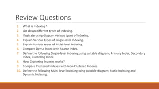 DMBS Indexes.pptx | Databases | Computer Software and Applications