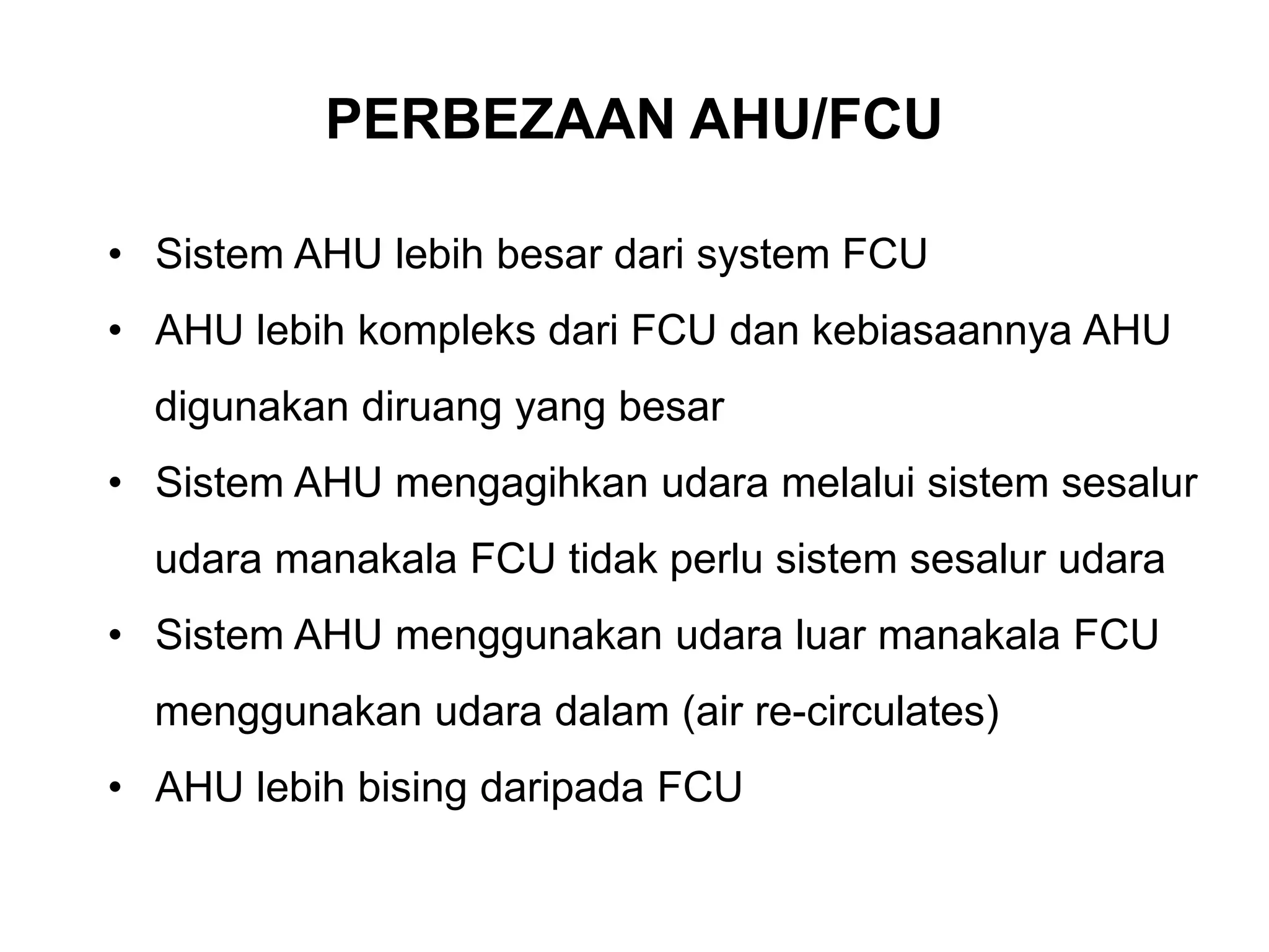 AHU fan maintenance notes power point slide | PPTX