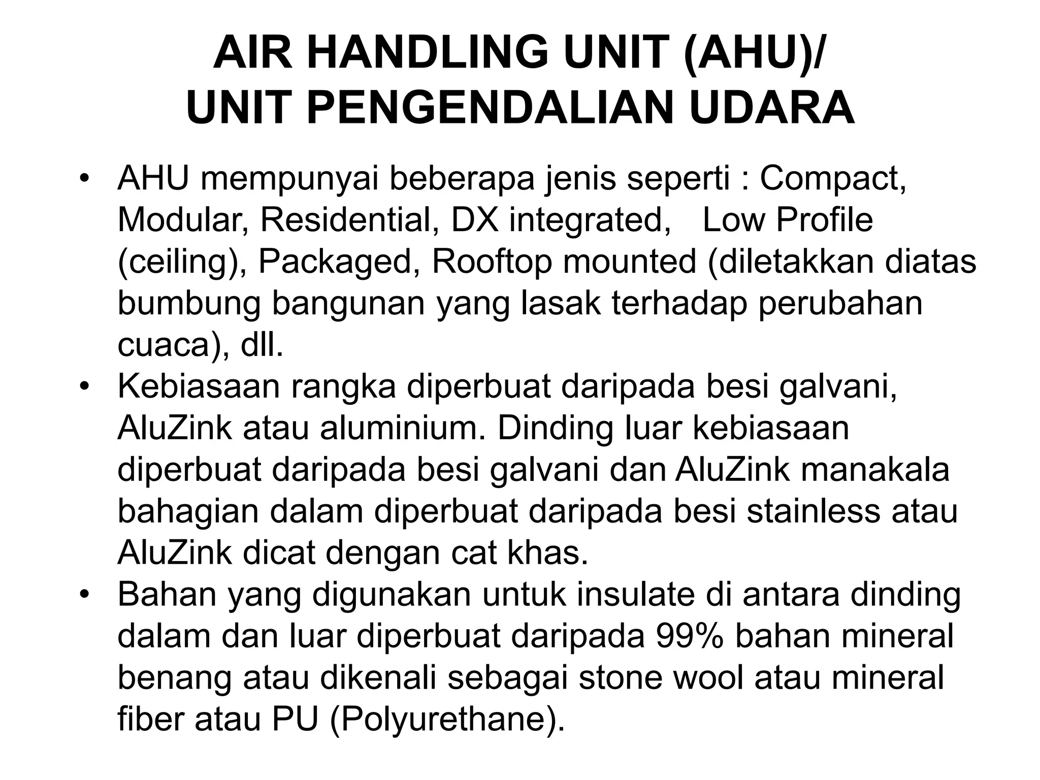 AHU fan maintenance notes power point slide | PPTX