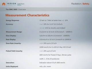 Intro to the DMC 300 | Electronic Dosimeter | PPT