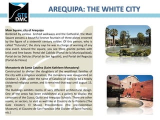 Dmc arequipa | PDF | Historic Site and Landmark Tours | Attractions