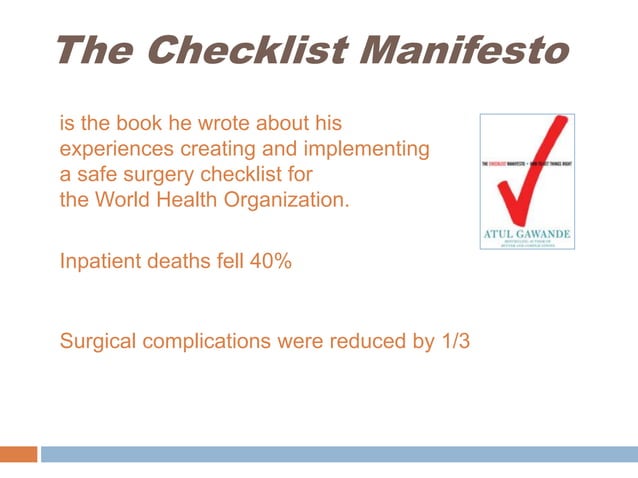 DMC Checklists | PPT