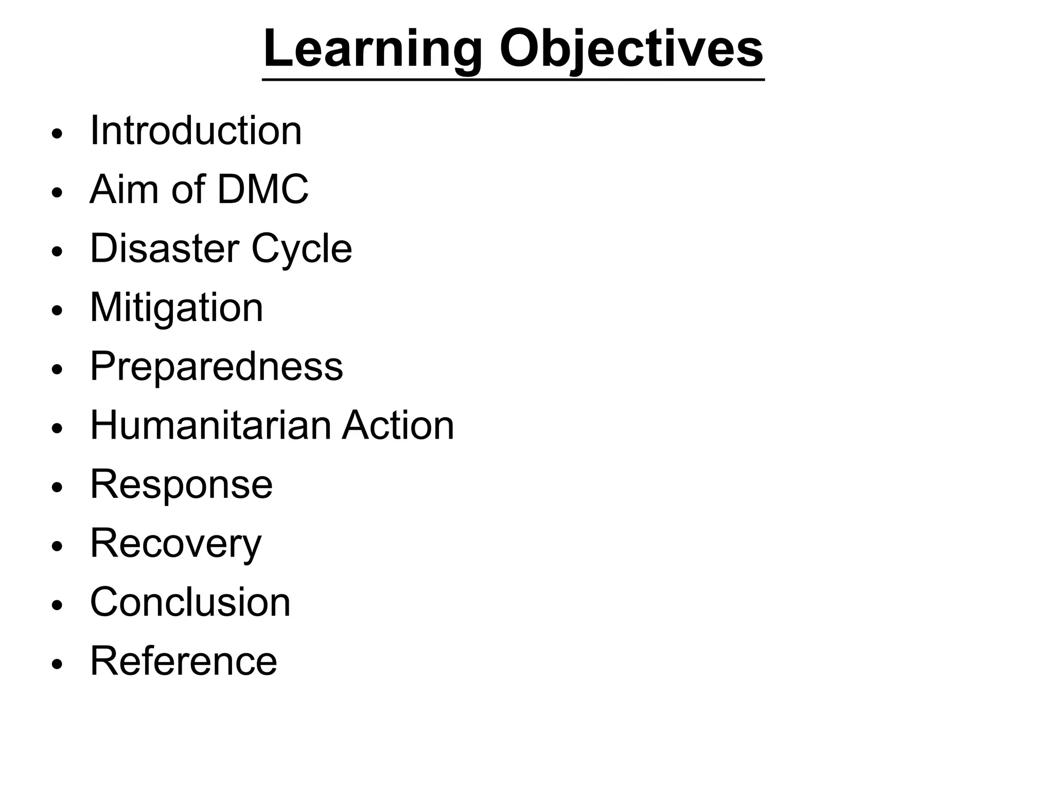 Disaster Management Cycle (DMC)| Ms. Pooja Sharma , Department of ...