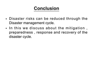 Disaster Management Cycle (DMC)| Ms. Pooja Sharma , Department of ...