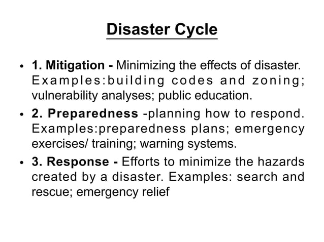 Disaster Management Cycle (DMC)| Ms. Pooja Sharma , Department of ...