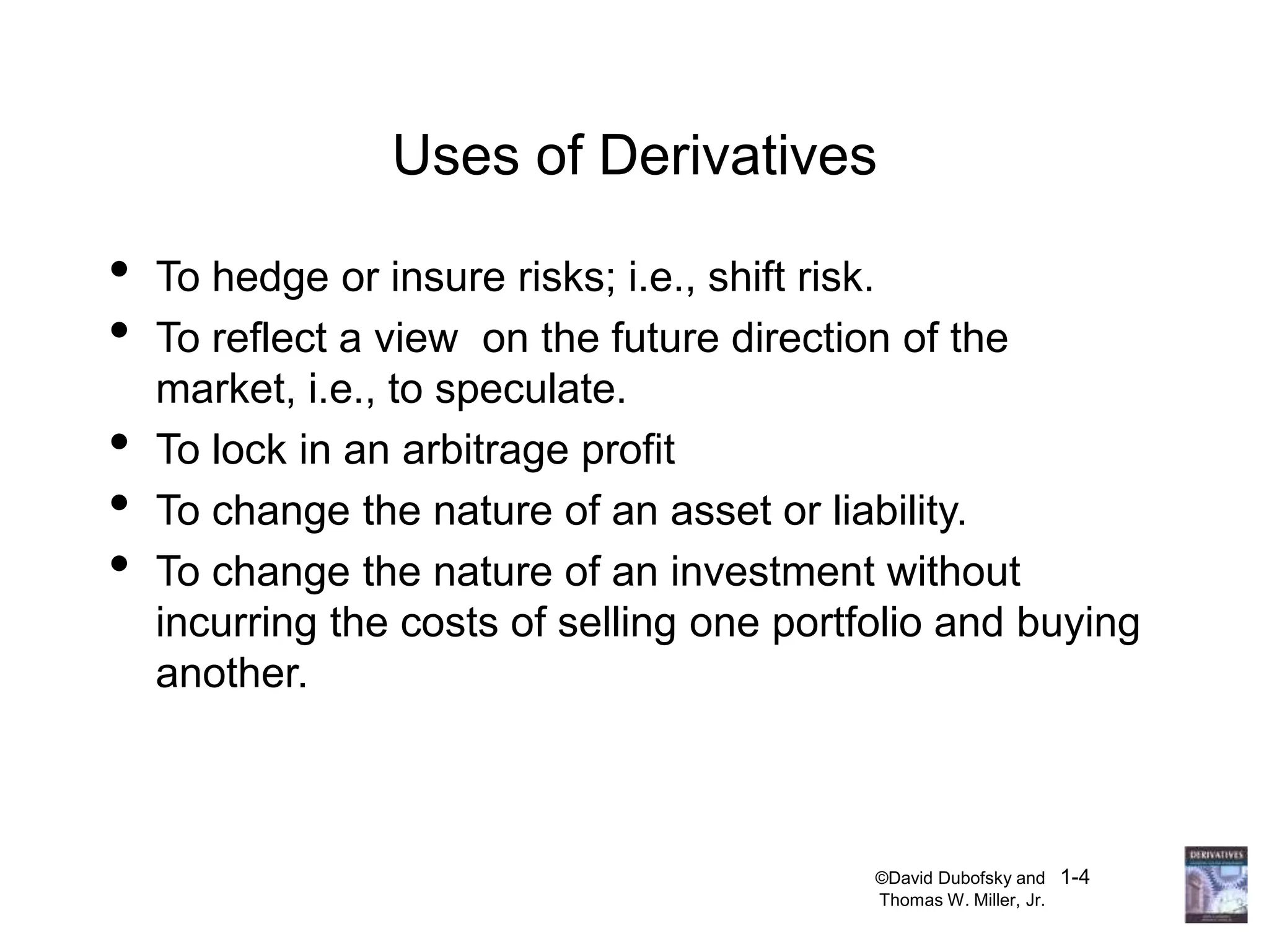 Derivatives market introduction and overview .ppt
