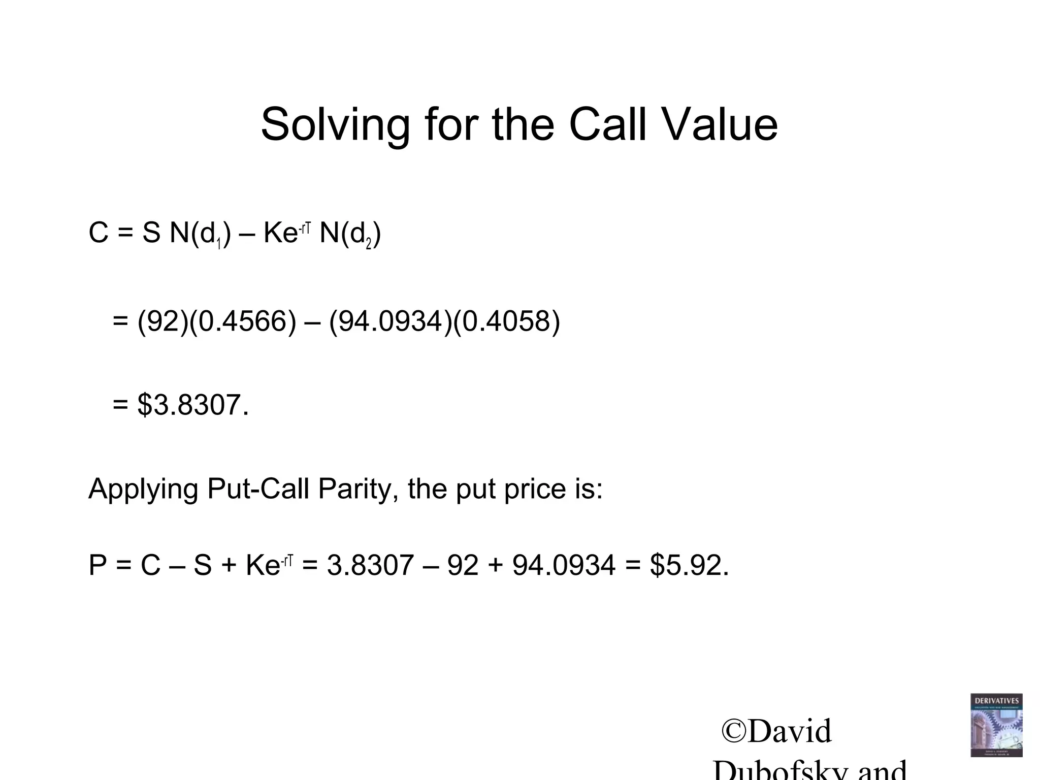 Black scholas theory for venu(RVSKVK) | PPT