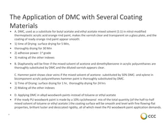 The Application of Dimethyl Carbonate (DMC) in Coating Materials | PPTX