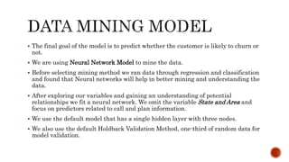 Data mining and analysis of customer churn dataset | PPTX