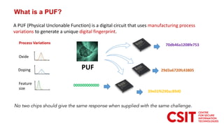 Digital Security by Design: Physical Unclonable Functions - Gavin ...