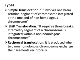 chromosomal aberration | PPTX
