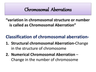 chromosomal aberration | PPTX