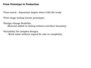 Direct metal ddiposotion dmd materialsmdmd design | PPTX