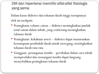 hubungan diabetes mellitus dan hipoertensi | PPTX
