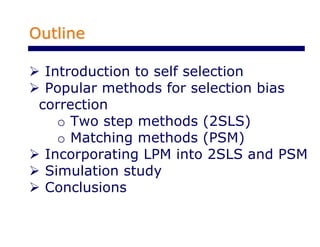 Selection Bias with Linear Probability Models | PDF