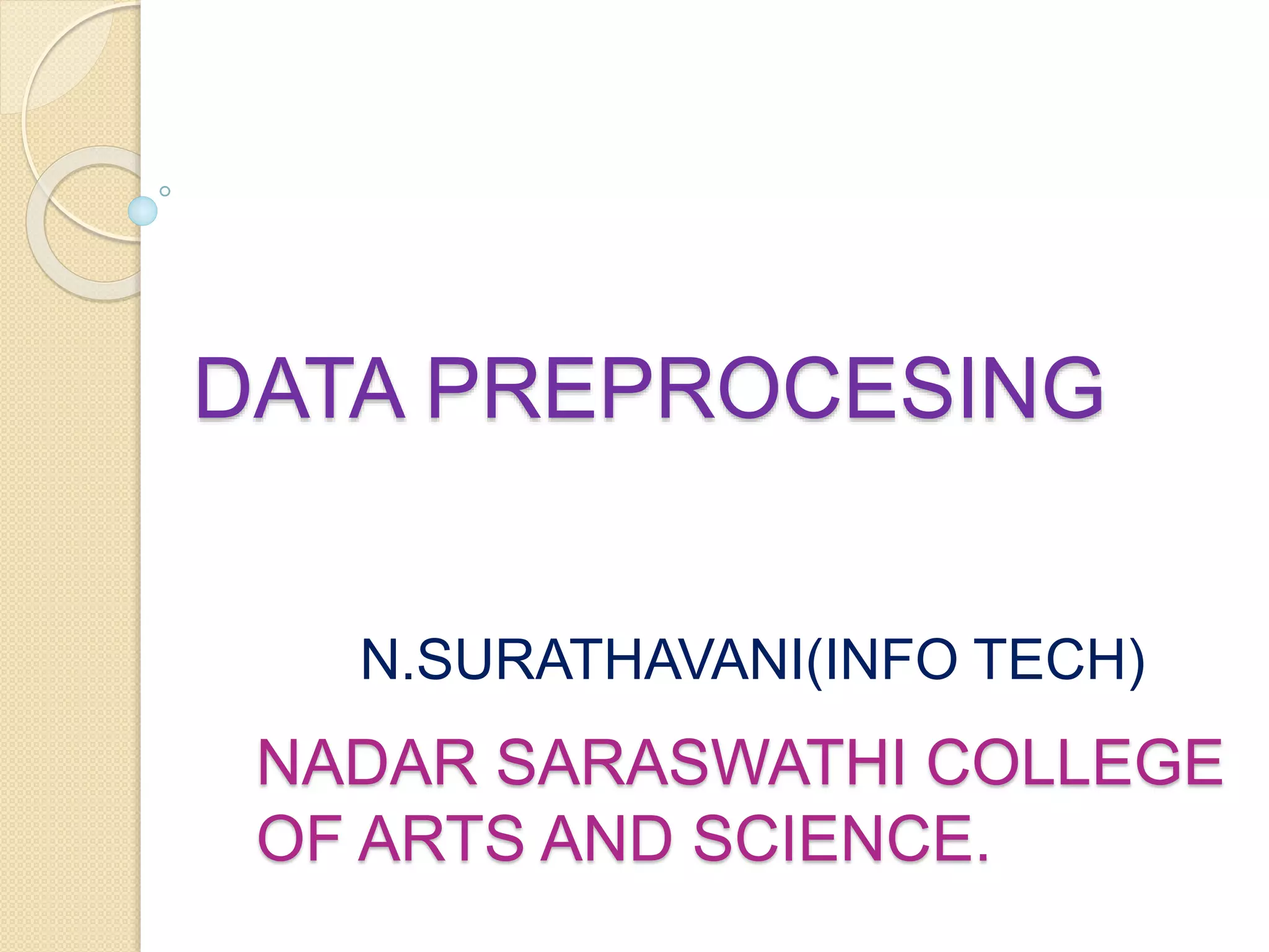 Dm Data Pre Processing Ppt