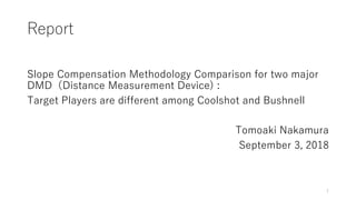Distance Measurement Device Comparison | PPT