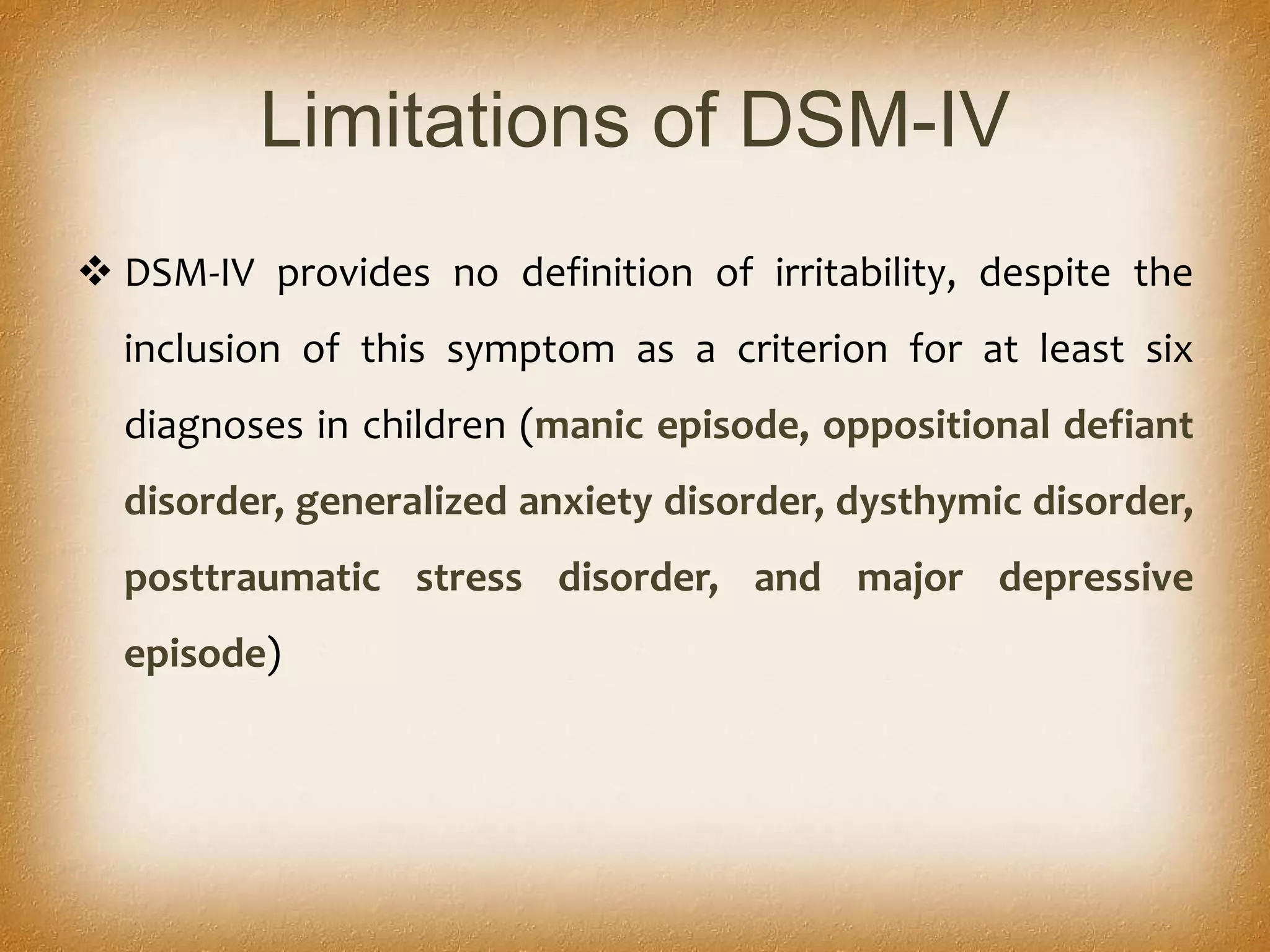 Dmdd disruptive mood dysregulation disorder | PPTX