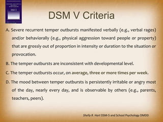Dmdd disruptive mood dysregulation disorder | PPTX