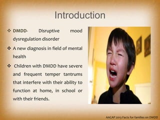 Disruptive Mood Dysregulation Disorder Treatment