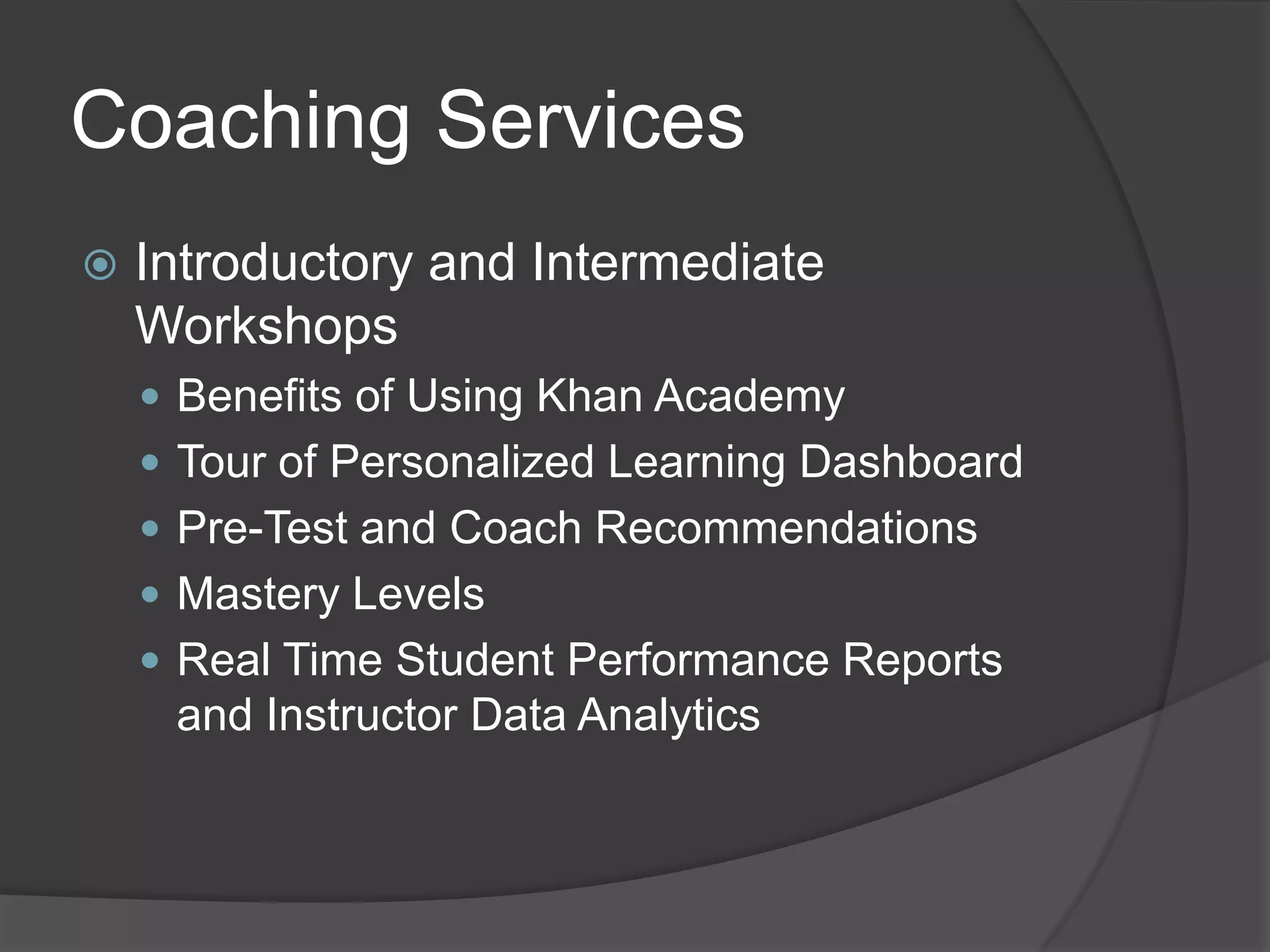 DMDP Implementation Coach Services | PPT
