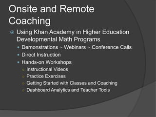 DMDP Implementation Coach Services | PPT