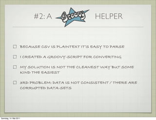 DMDW 8. Student Presentation - Groovy to MongoDB | PDF
