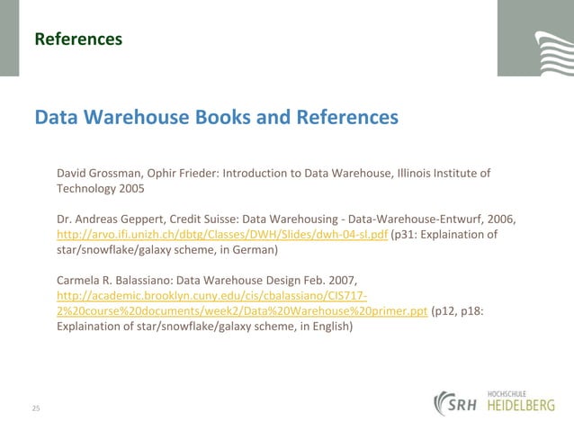 DMDW Lesson 03 - Data Warehouse Theory | PPT