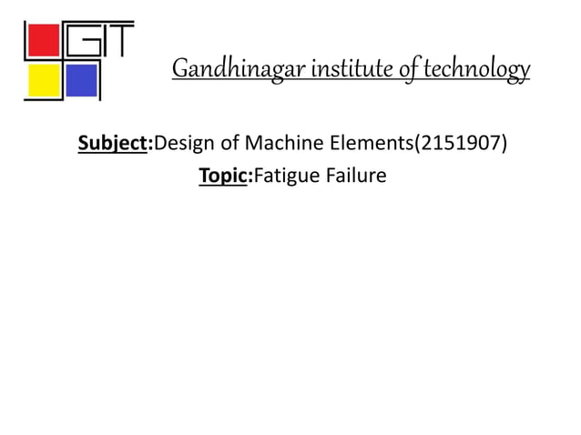 Design Of Machine Elements | PPT