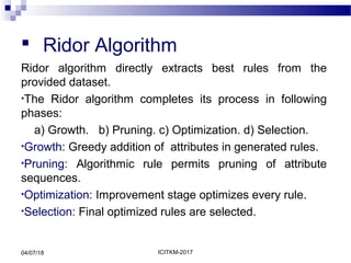 DETECTION OF MALICIOUS EXECUTABLES USING RULE BASED CLASSIFICATION ALGORITHMS | PPT