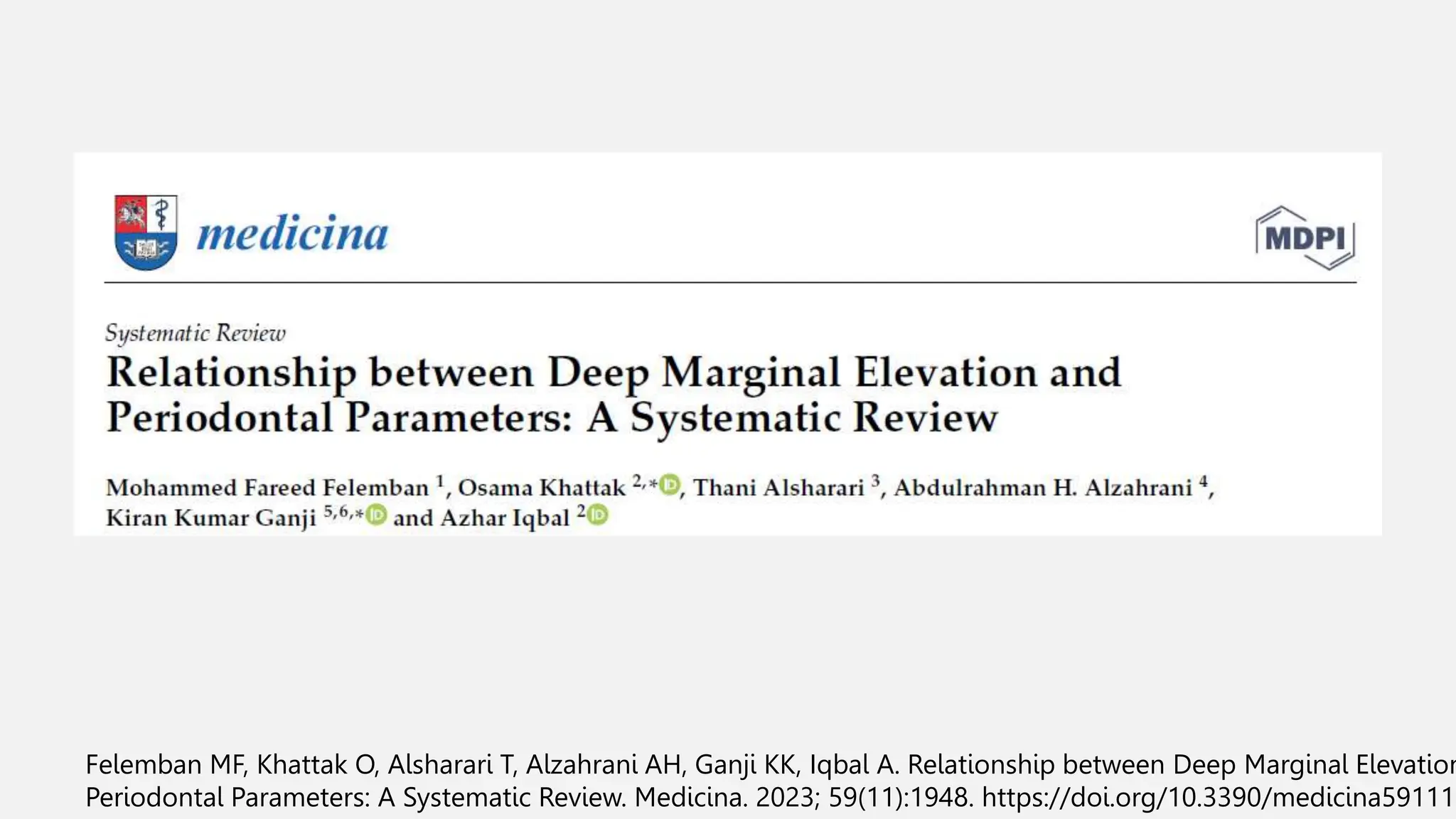 DME deep margin elevation brief ppt.pptx