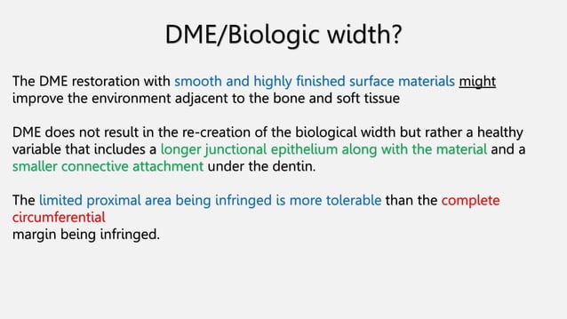 DME deep margin elevation brief ppt.pptx | Oral care | Personal Care