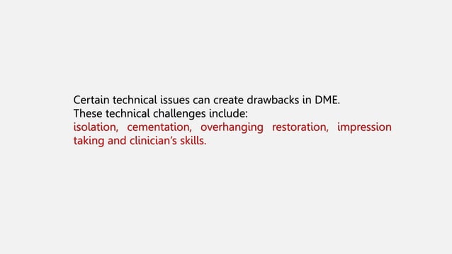 DME deep margin elevation brief ppt.pptx | Oral care | Personal Care