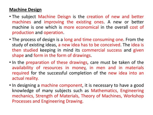 Design of Machine Elements Unit-1 Anna university | PPT