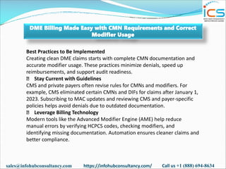 DME Billing Made Easy with CMN Requirements and Correct Modifier Usage.pdf