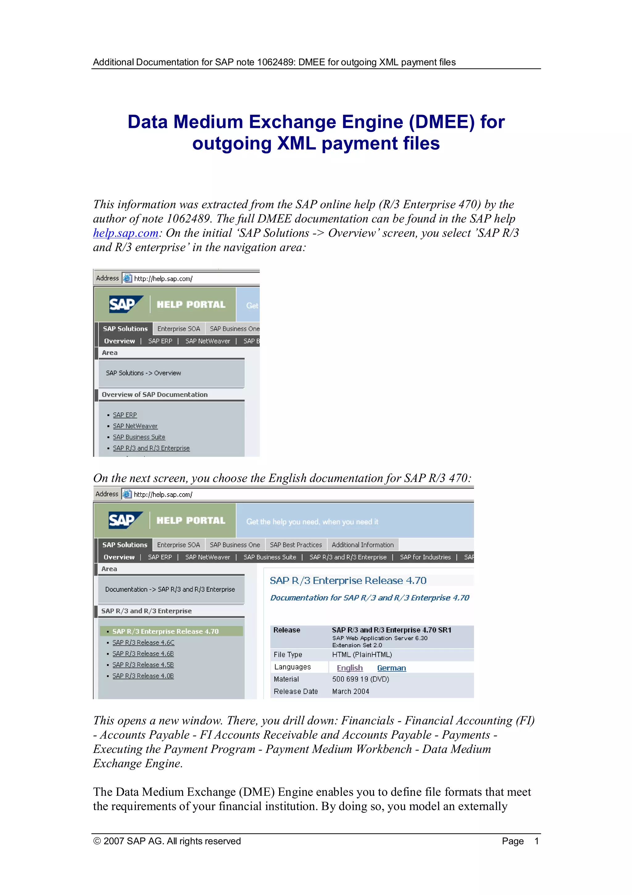 Dmee sap online_help | PDF